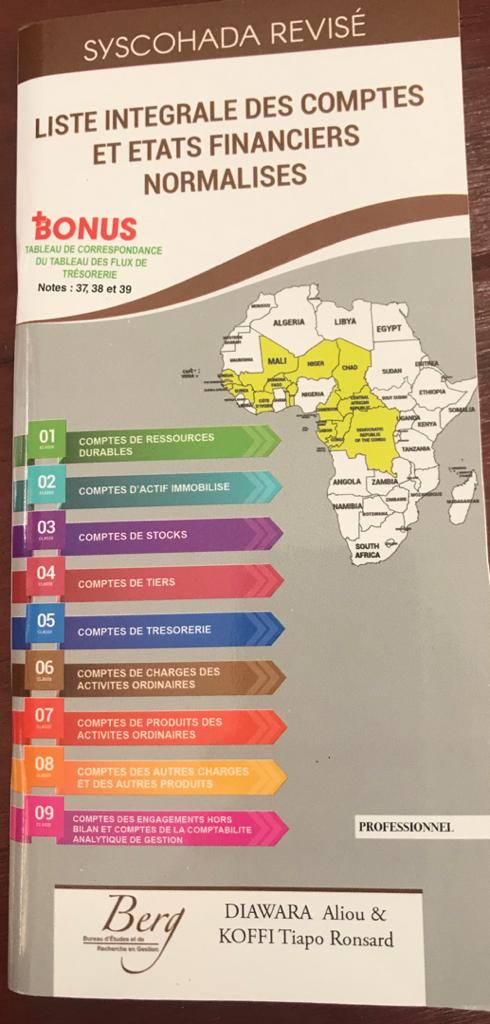 liste intégrale des comptes et états financiers normalisés Syscohada révisé